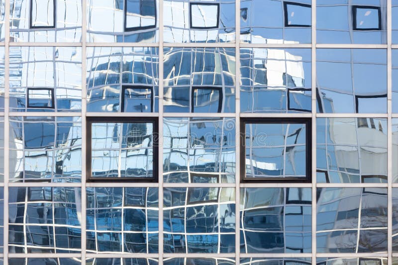 Abstract Patterns and Reflections in Windows of Modern Office Buildings ...
