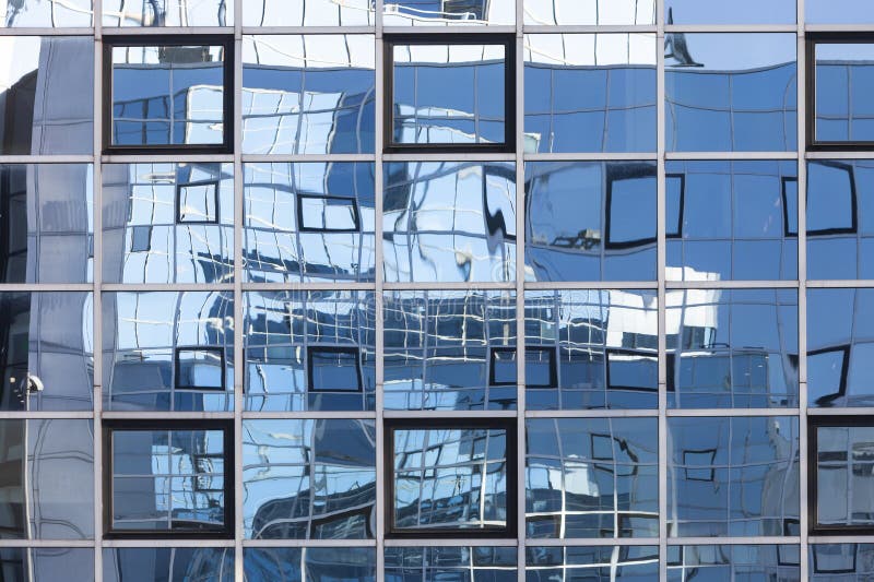 Abstract Patterns and Reflections in Windows of Modern Office Buildings ...
