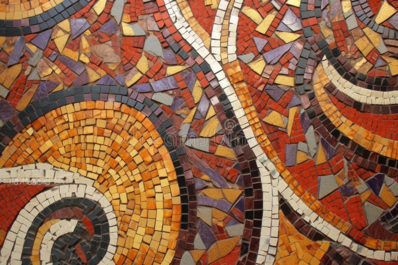 Abstract Patterns in Roman Mosaic Pavements Stock Illustration ...
