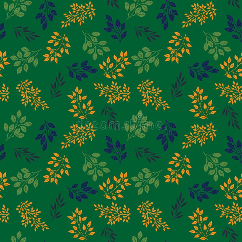 Abstract Patterns Sprigs Color Doodles Stock Illustration ...