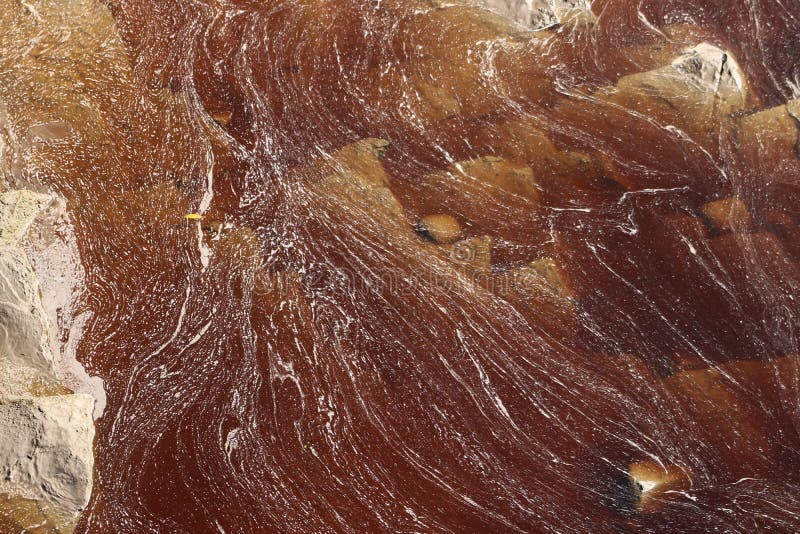 Abstract Patterns on Surface of Water in River Stock Photo - Image of ...