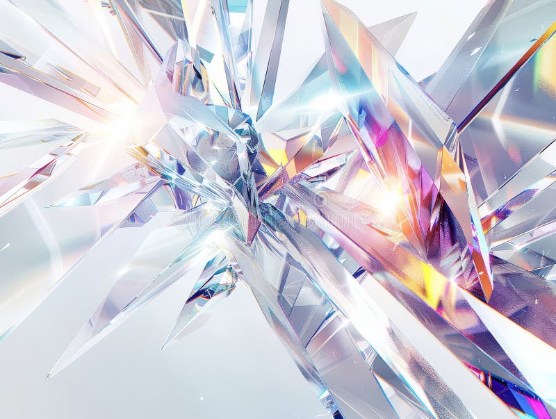 Abstract Patterns of Vibrant Colors Dance within the Crystal Structure ...