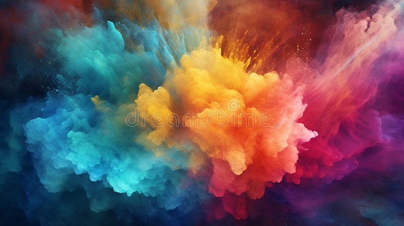 Generative AI, Colorful Explosions: Abstract Patterns and Vibrant Hues ...