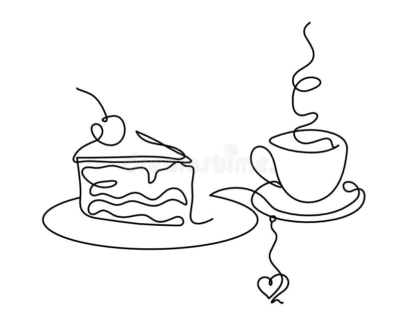 Line Drawing Pie Love Stock Illustrations – 124 Line Drawing Pie Love ...