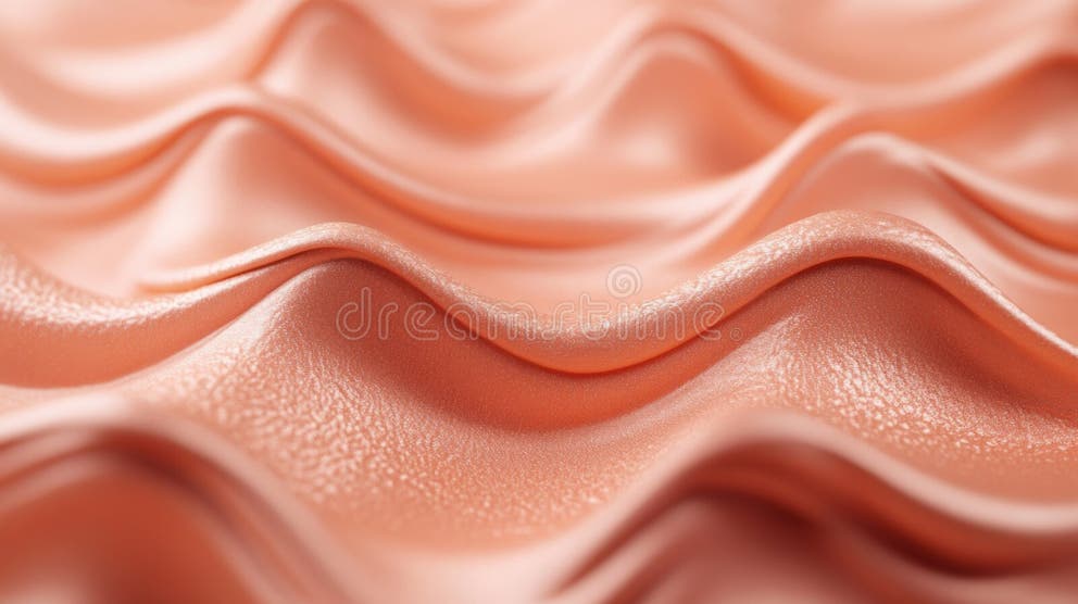 Abstract Peach Colored Fabric Wave Pattern Stock Illustration ...