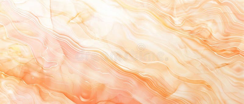 Abstract Peach Marble Texture Background with Fluid Art, Delicate Waves ...