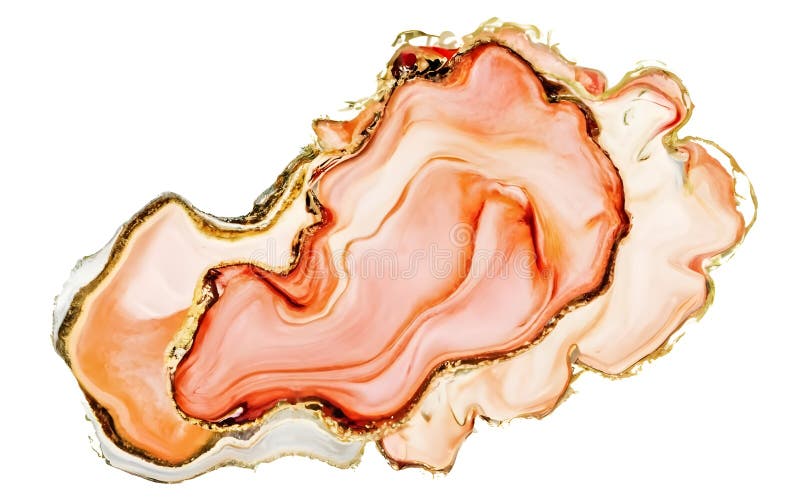 Abstract Peach and Orange Color Marble Illustration Background Texture ...