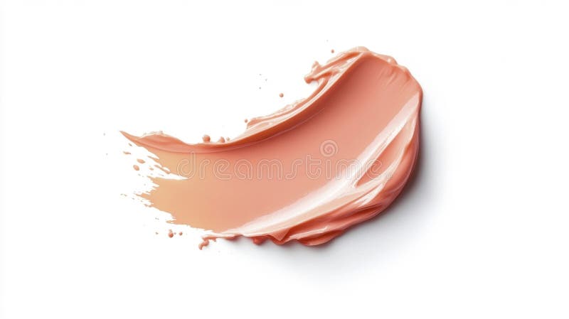 Abstract Peach Paint Splash on White Background Stock Illustration ...