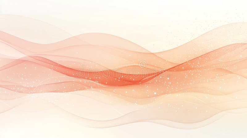 Abstract Peach and Pink Wave Background Stock Illustration ...