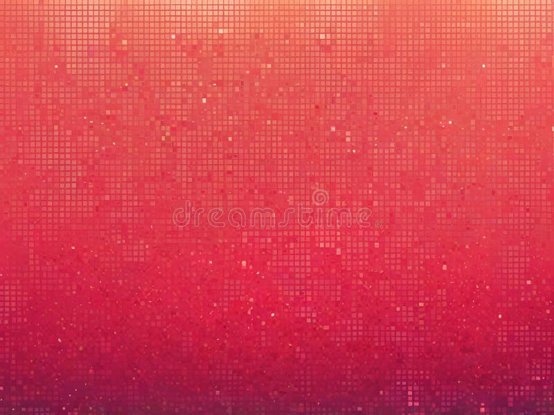Abstract Peach Red Dithered Gradient with Square Pixel Glittering ...