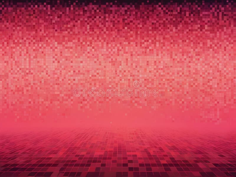 Abstract Peach Red Gradient with Square Glittering Effec Pixel Art ...