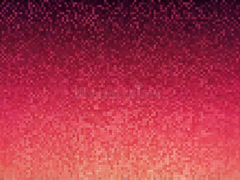 Abstract Peach Red Gradient with Square Pixel Glittering Effec Pixel ...