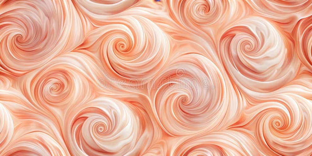 Abstract Peach Swirls a Seamless Pattern of Elegant, Whirlwind Designs ...
