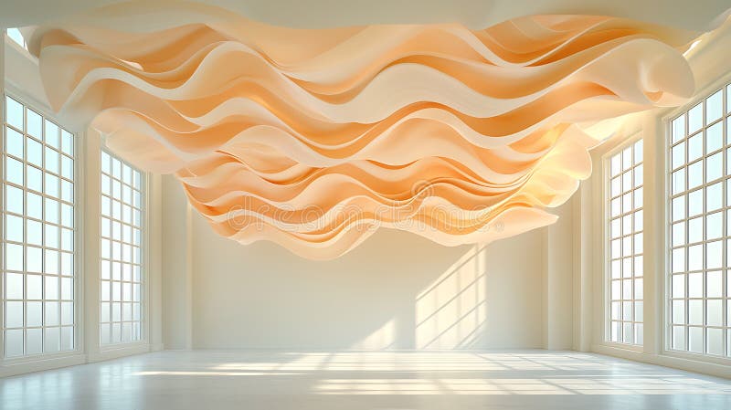 wavy fabric ceiling
