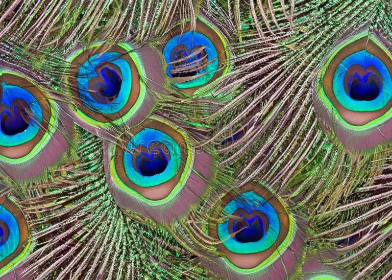 Abstract Peacock Feather Pattern Created with Generative Ai Technology ...
