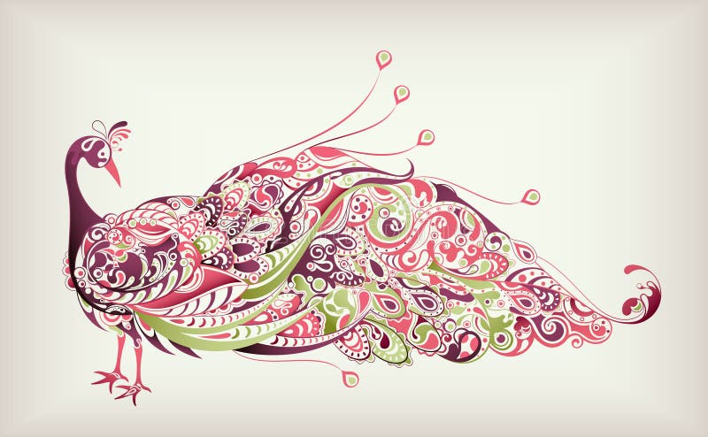 Abstract Peacock stock illustration. Illustration of animal - 56130277