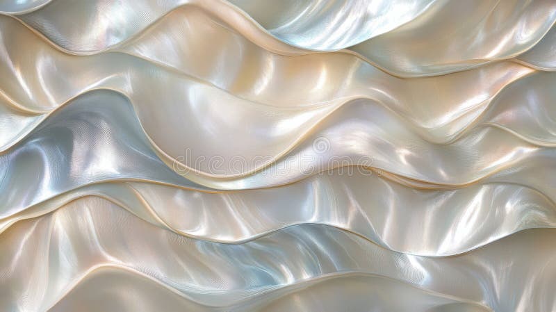 Abstract Pearl Texture with Iridescent Waves and Soft Glow Reflecting ...