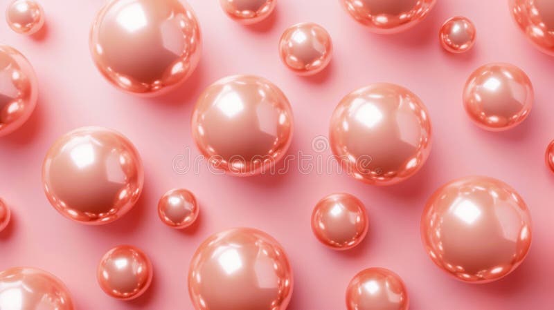Abstract Pearlescent Balls Pink Background Stock Photos - Free ...
