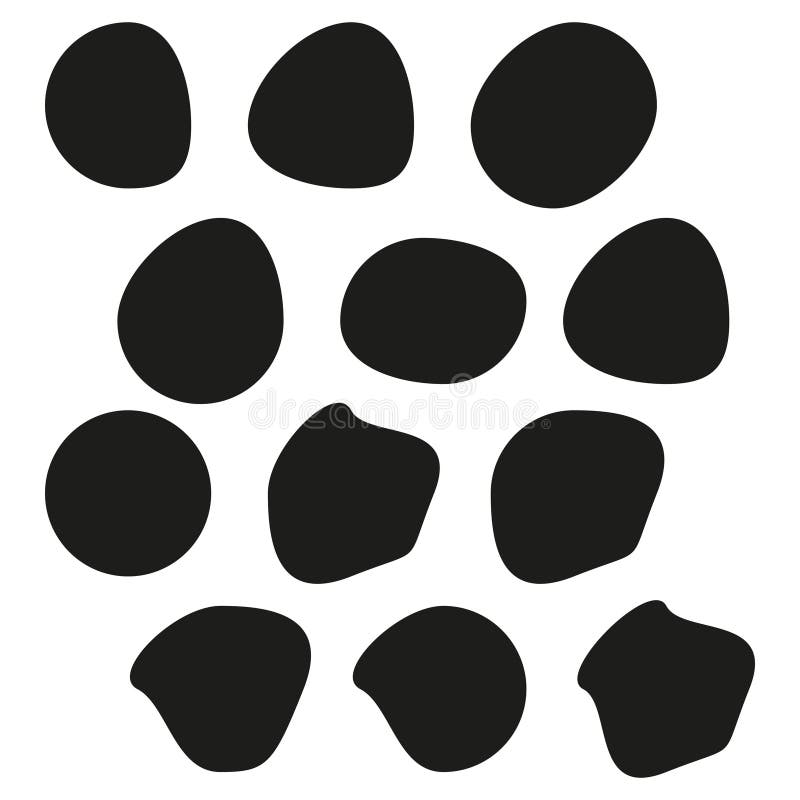 Abstract Pebble Shapes. Organic Stone Pattern. Minimalist Vector Design ...