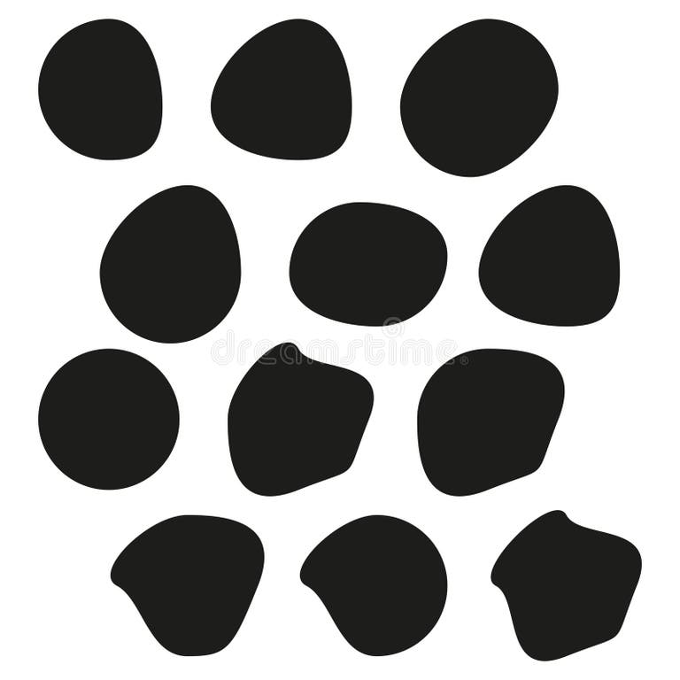 Abstract Pebble Shapes. Organic Stone Pattern. Minimalist Vector Design ...