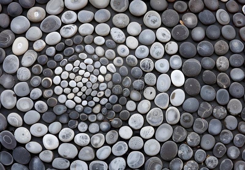 Abstract Pebble Spiral Pattern Background Stock Illustration ...