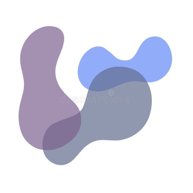 Abstract Pebble Style Shapes Bending in with Each Other Modern Art ...