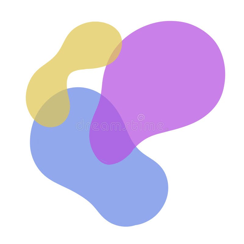 Abstract Pebble Style Shapes Bending in with Each Other Modern Art ...