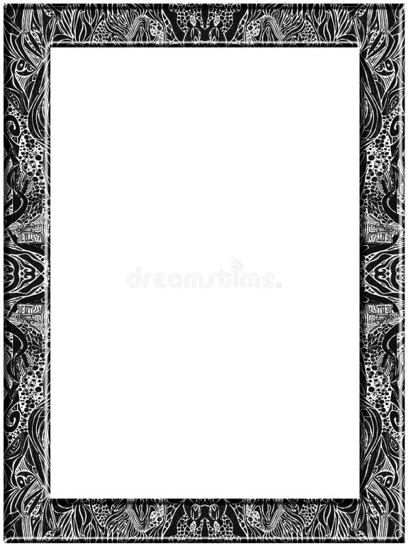 Abstract pen drawing frame stock illustration. Illustration of ...