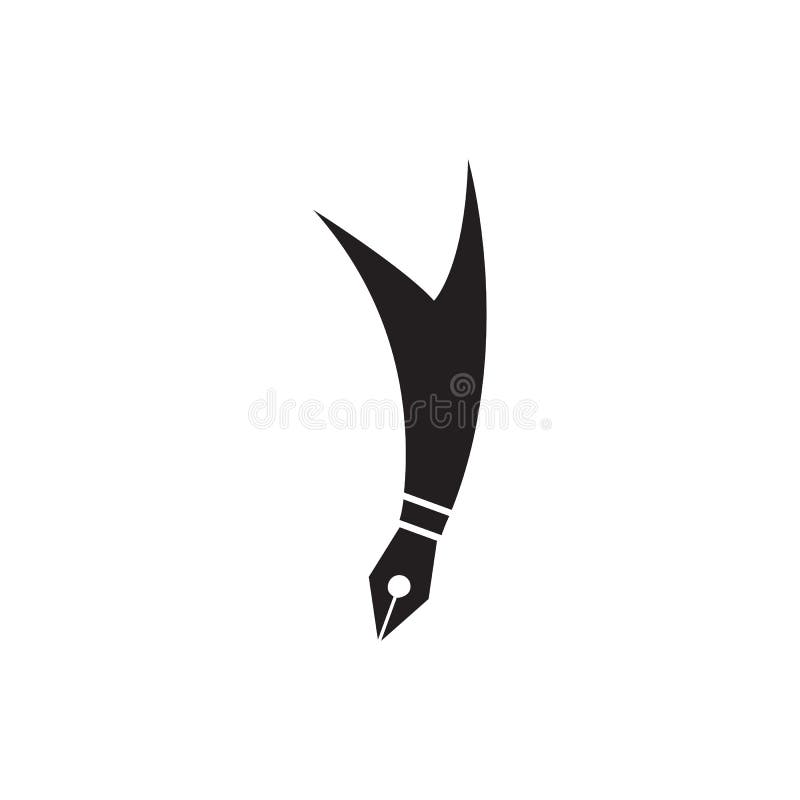 Abstract Pen Icon Logo Concept Stock Vector - Illustration of office ...