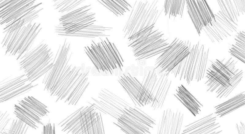 Abstract Pencil Sketch Texture with Grey Scribble Lines on a White Background Stock Illustration ...