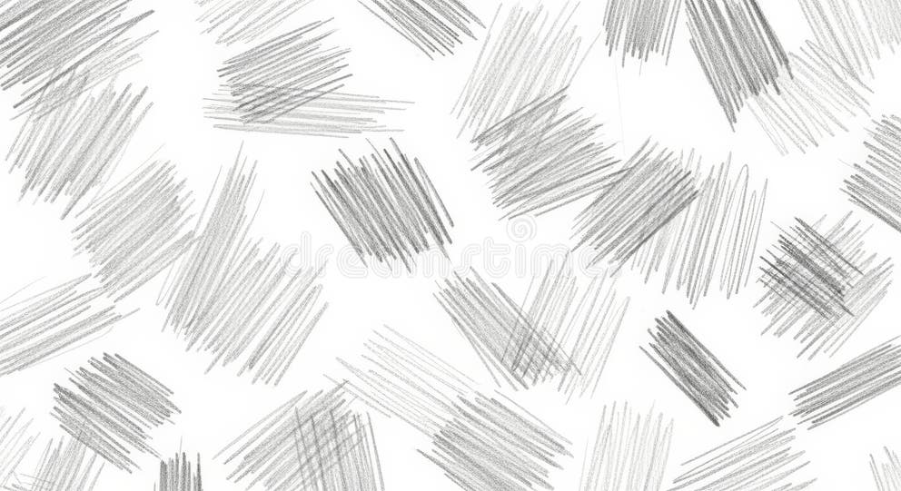 Abstract Pencil Sketch Texture with Grey Scribble Lines on a White Background Stock Illustration ...
