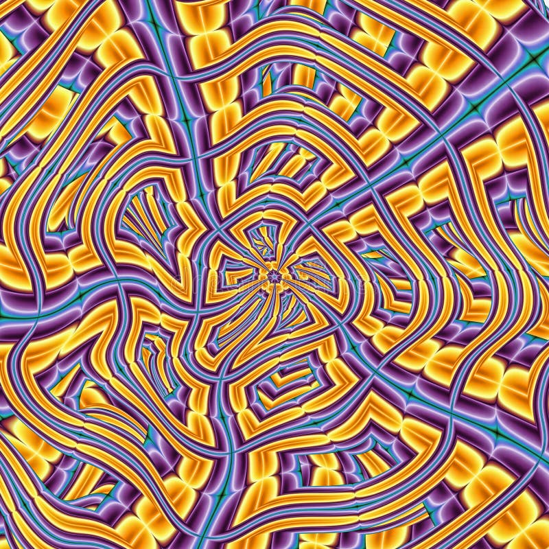 Abstract Pentagonal Drunken Fractal Graphic Stock Illustration ...