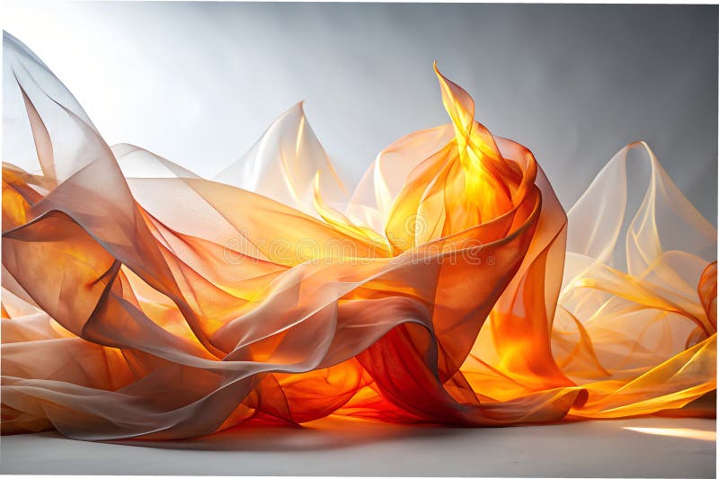 Abstract Pentecost Fabric with Flame Reflections – Studio Shot Stock ...