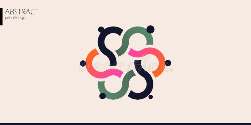 Connecting People Icon, Business Network Logo, Social Networking and ...