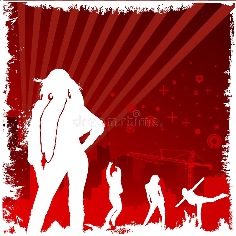 Abstract jumping people stock vector. Illustration of move - 10683233