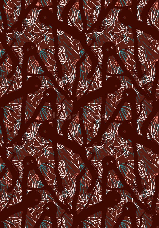 Abstract people on brown stock vector. Illustration of strokes - 88598434