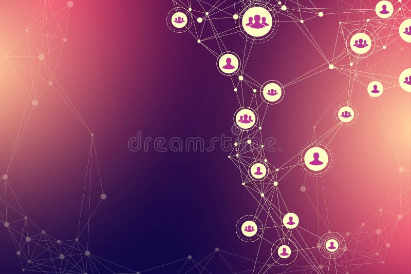 Abstract People Connection Technology Concept. Global Business Concept ...