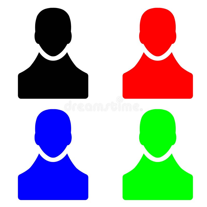 Abstract People Figures in Multiple Colors Stock Vector - Illustration ...