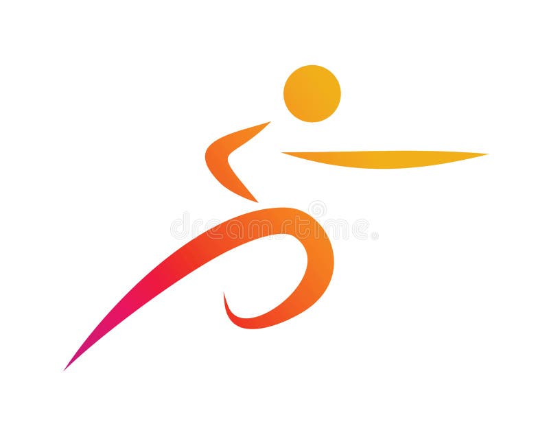 Abstract People Hitting Logo Design Template Stock Vector ...