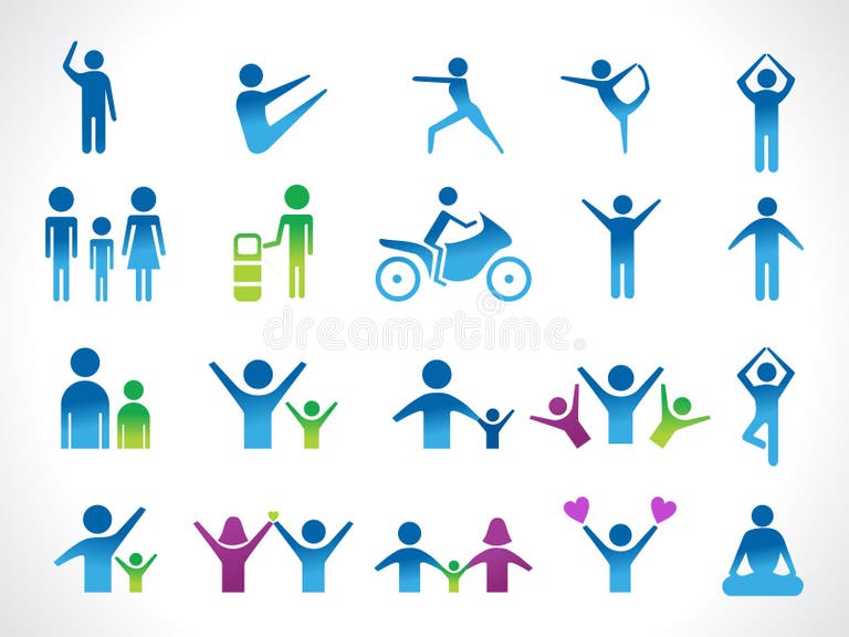 Abstract people icon stock vector. Illustration of level - 20548196