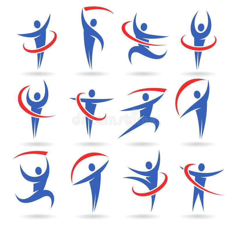 Abstract People Icons Collection Stock Vector - Illustration of fashion ...