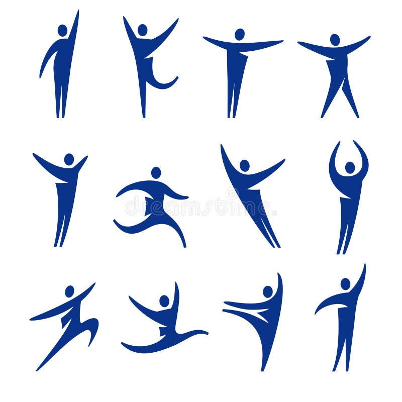 Abstract People Icons Collection Stock Vector - Illustration of concept ...