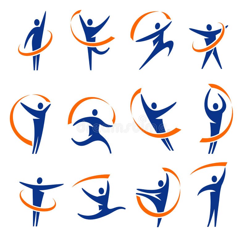 Abstract People Icons Collection Stock Vector - Illustration of fashion ...