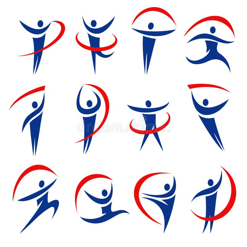 Abstract People Icons Collection Stock Vector - Illustration of fashion ...