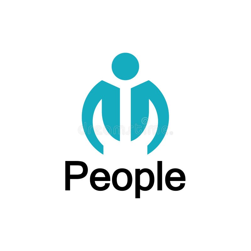Abstract People Logo. Circle Shape with Human Icon Isolated on White ...