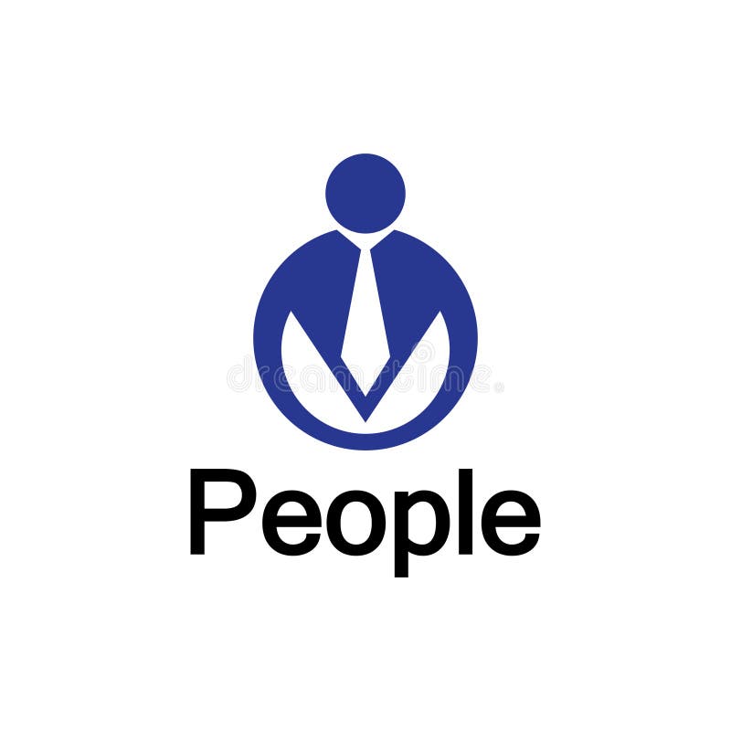 Abstract People Logo. Circle Shape with Human Icon Isolated on White ...