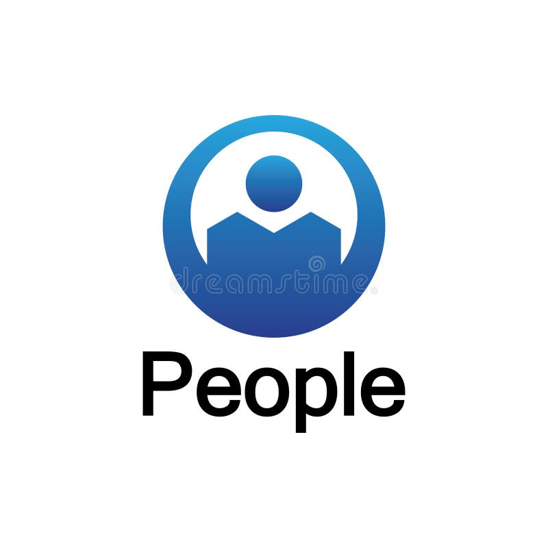 Abstract People Logo. Circle Shape with Human Icon Isolated on White ...