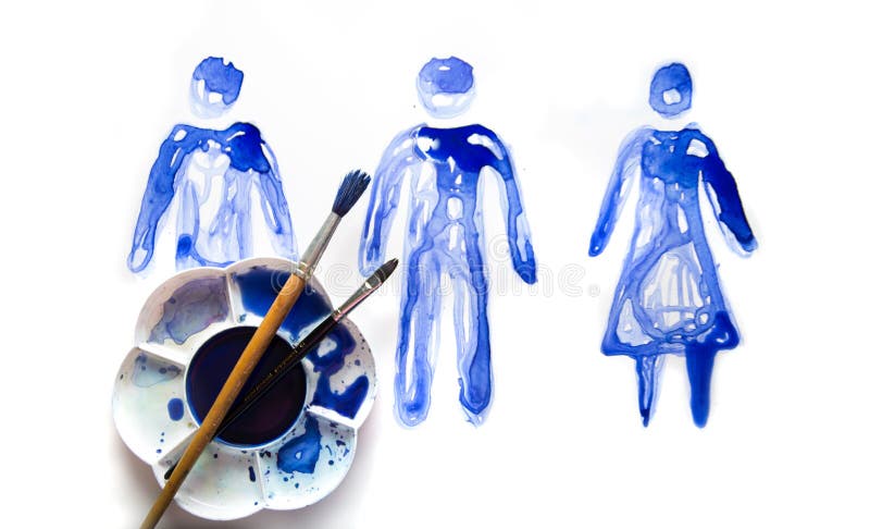 Abstract People. Made of Beautiful Watercolour Effects. Watercolour ...