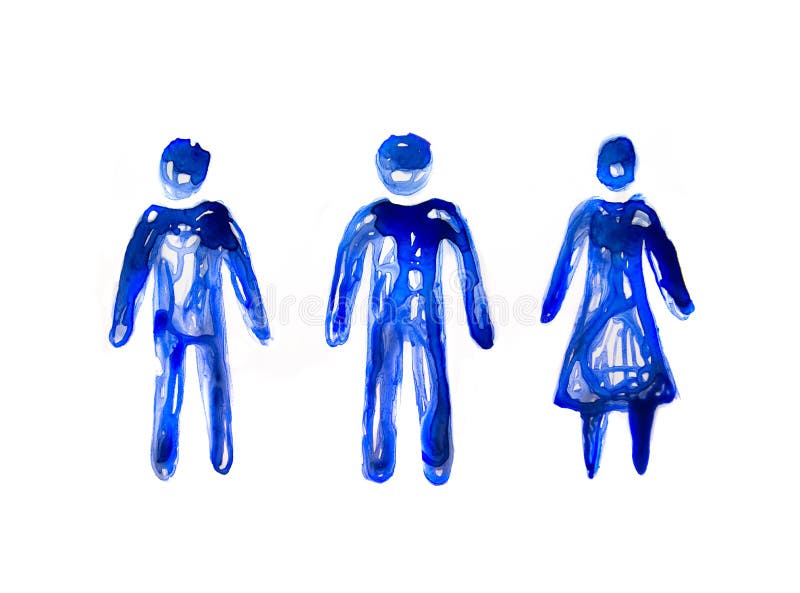 Abstract People. Made of Beautiful Watercolour Effects. Watercolour ...