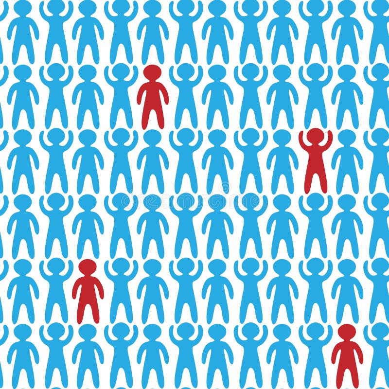 Abstract People Seamless Pattern. Stock Vector Picture Stock Vector ...